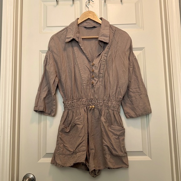 Zara | Pants & Jumpsuits | Zara Safari Romper | Poshmark